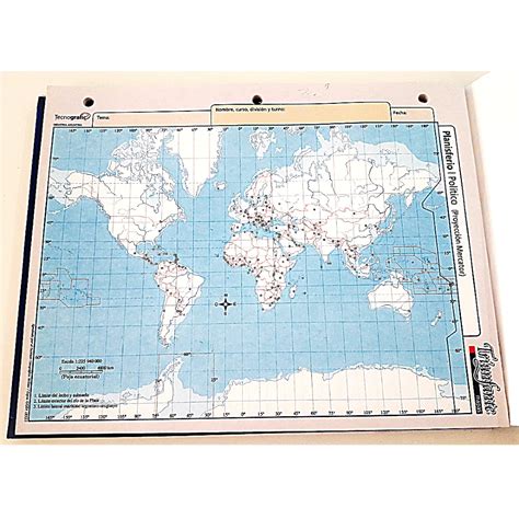 Mapa N3 político PLANISFERIO Sale Ahora