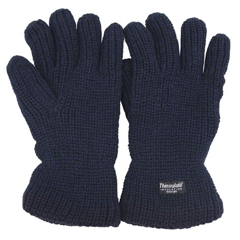 Mens Casual Thinsulate Heavy Knit Fisherman Thermal Winter Warm Gloves M G EBay