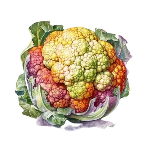Premium Vector Vector Vegetables Celery Stalk And Cauliflower Watercolor