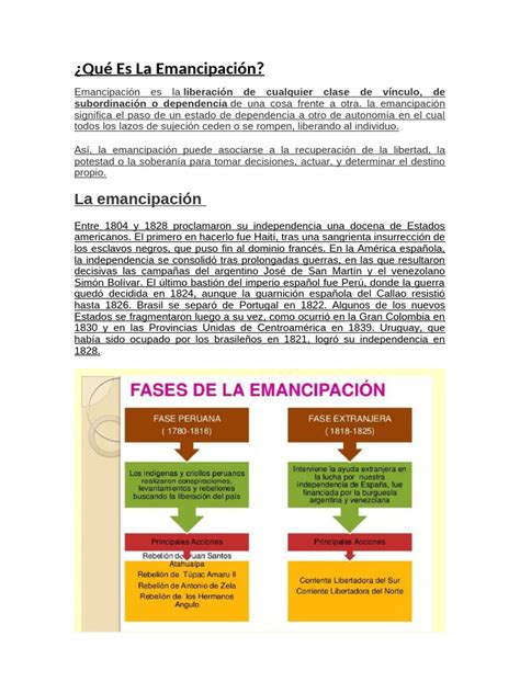 Qué Es La Emancipación Pdf