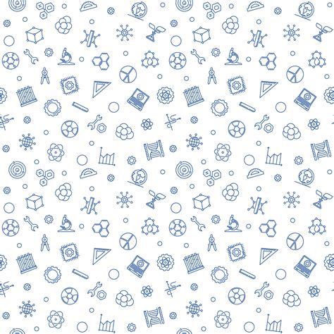 Science And Mathematics Seamless Pattern Vector Stem Background