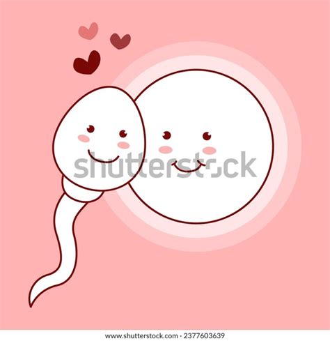 Sperm Egg Character Human Sperm Egg Stock Vector Royalty Free