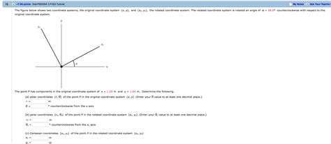 Solved The Figure Below Shows Two Coordinate Systems The
