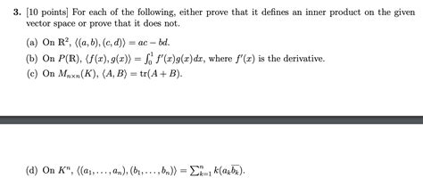 solved 3 10 points] for each of the following either
