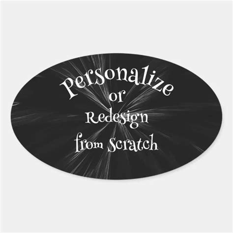 create your own custom oval sticker zazzle