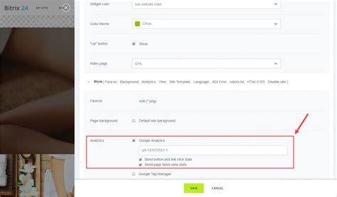 Kết nối trang web của bạn với Google Analytics Bitrix Support