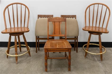 Lot Five Assorted Wood Chairs
