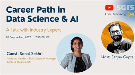 Sonal Sekhri On Linkedin Know Career Path And Opportunities In Data Science And Ai A Talk With