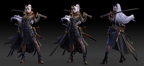 Cyber Samurai Girl Character On Behance