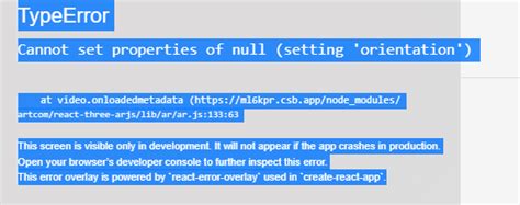 DetectMarker Error 1 Issue 16 Artcom React Three Arjs GitHub