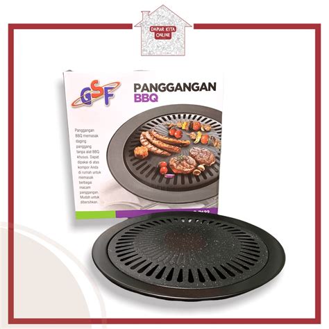 Jual Alat Panggangan BBQ Grill Bulat 30cm Anti Lengket 7132 GSF