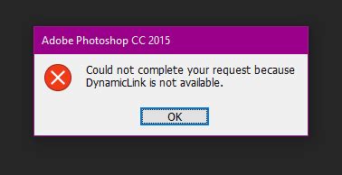 Dynamic Link Is Not Available Adobe Community