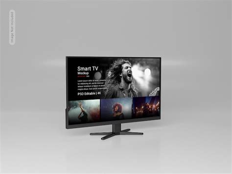 Premium Psd Realistic Tv Screen Modern Television Led Panel