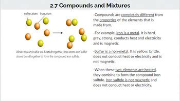 Cambridge Science Unit Compounds Mixtures Guided Notes Questions
