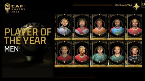 الكاف يُعلن عن قائمة المرشحين لجوائز الكافcafawards24 في فئات الرجال