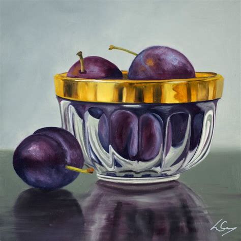 Plum With Aplomb Lorn Curry Oil Painting