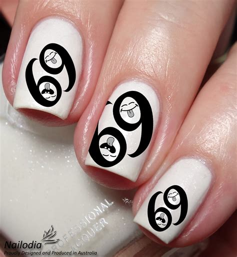 Funny Sixty Nine Sex Symbol Nail Art Decal Sticker Nailodia