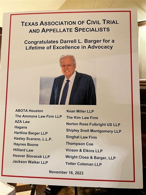 Jennifer Hasley On Linkedin Tactas Congratulates Darrell L Barger For A Lifetime Of Excellence In…
