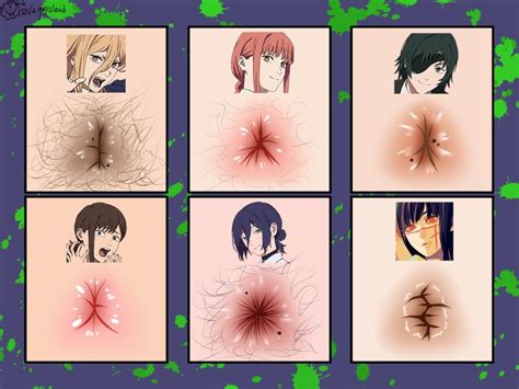 Rule 34 Anal Hair Anus Anus Chart Anus Comparison Chainsaw Man Female