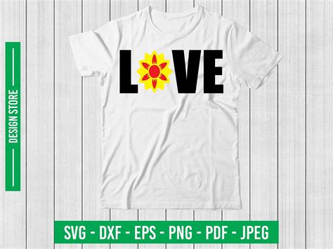 Love Svg T Shirt Design Graphic By Craftvillage Creative Fabrica