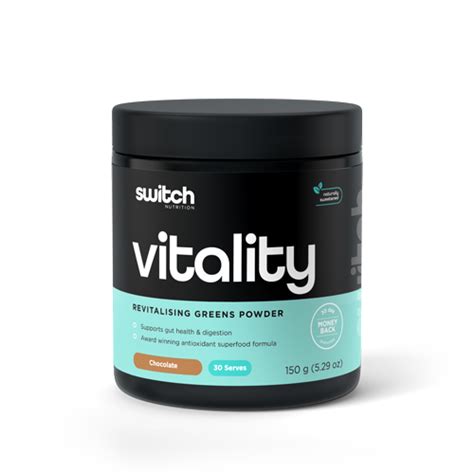 Vitality Switch 30 And 60 Serves Super Greens Wholefood Powder Keto