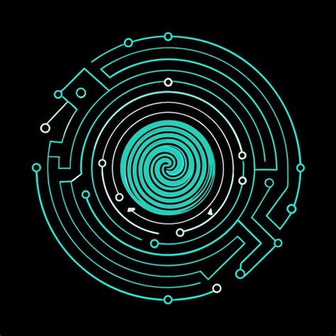 Quantum Computing Spiral Circuit Lines And Future Technology Design
