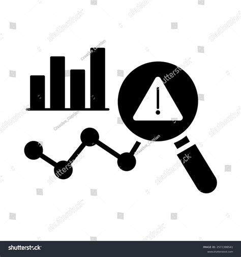 Anomaly Detection Chart Magnifying Glass Representing Stock Vector Royalty Free 2571398541