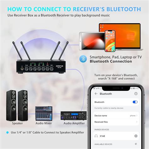 Buy Zerfun Channel Uhf Wireless Microphone System Rechargeable Metal