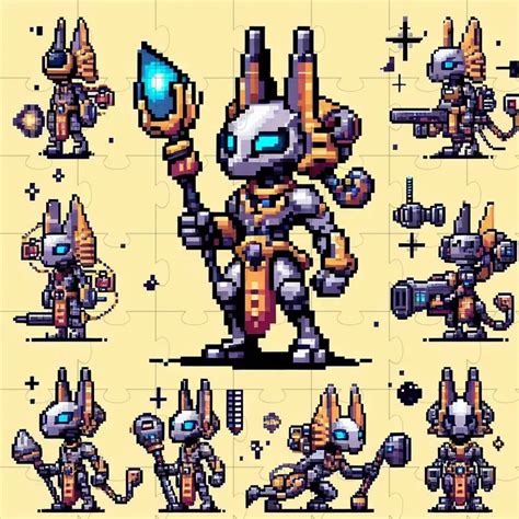 Cute Sprites For Game Design Dall·e Prompt Promptbase