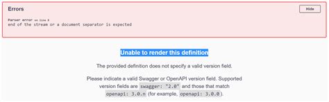 Solved Openapi Unable To Render This Definition Sap Community