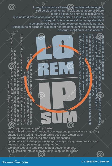 Lorem Ipsum Text As Tee Shirt Design Template Stock Vector Illustration Of Design Fancy