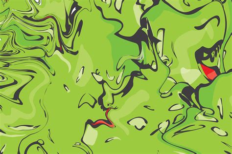 Abstract Vector Horizontal Acid Green Pattern Background With Blots
