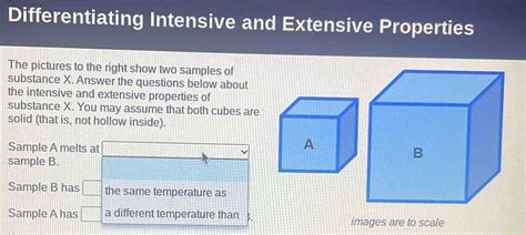 Solved Differentiating Intensive And Extensive Properties The Pictures To The Right Show Two