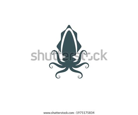 Cuttlefish Icon Vector Graphic Illustration Isolated Stock Vector