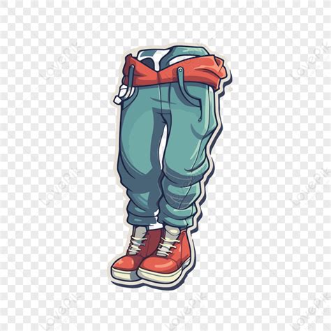스티커 그림에 대한 만화 일러스트 남자의 다리 벡터 신발류 소매 Png 일러스트 무료 다운로드 Lovepik