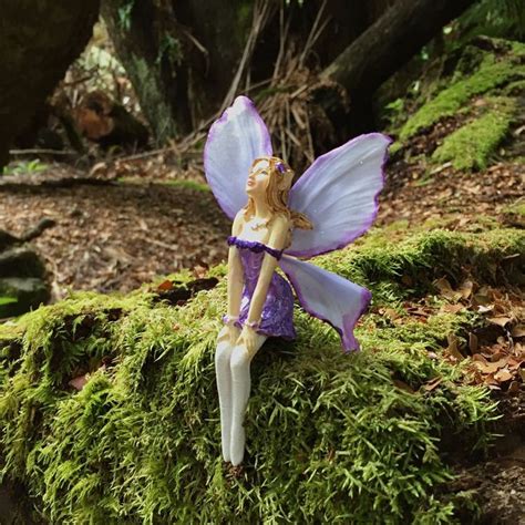 Wisp Fairies Head To Toe Purple Color Fairy Garden Garden Sculpture