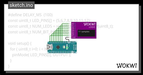 Nanoledspatterns 1 Wokwi Esp32 Stm32 Arduino Simulator