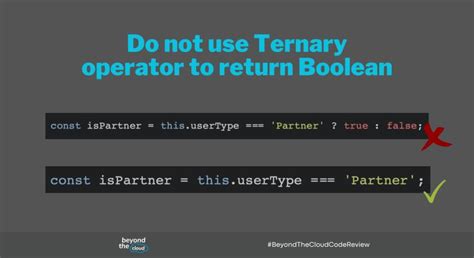 Beyond The Cloud On Linkedin Do Not Use Ternary Operator To Return Boolean