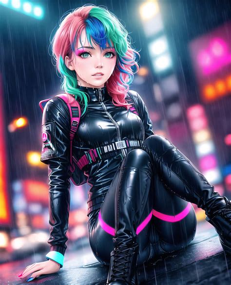Neon Latex Girl 3 By Neuromage On Deviantart