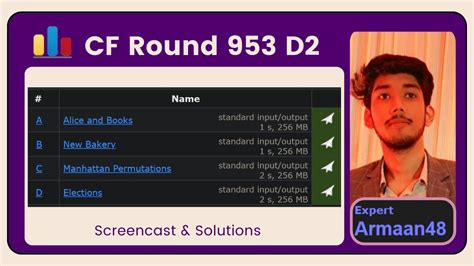 codeforces round 953 div 2 contest screencast and solution armaan