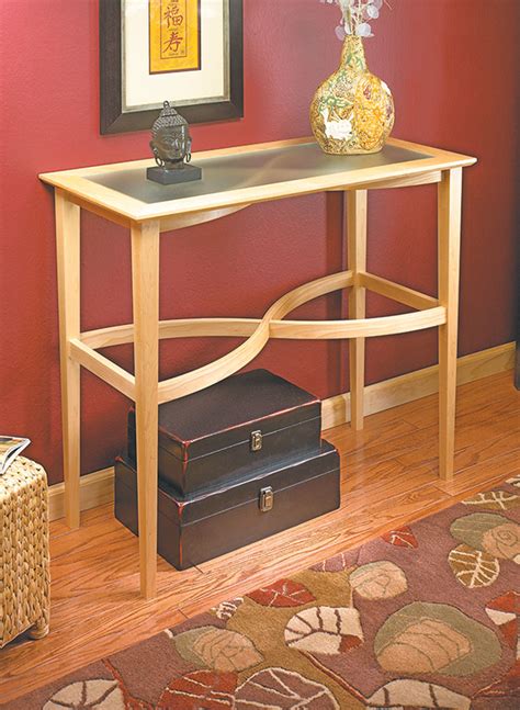 Curved Stretcher Accent Table Woodworking Project Woodsmith Plans