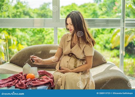A Serene Moment Captured As A Pregnant Woman After 40 Embraces The