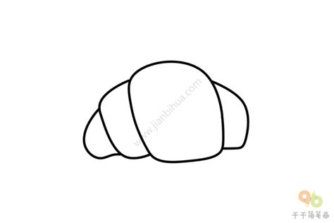 牛角面包简笔画 大家都来试试吧 面包简笔画