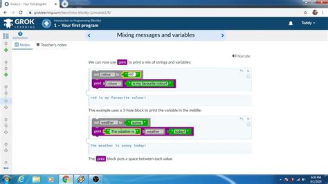 Grok Learning Introduction To Programming Programming With Blockly Youtube