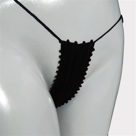 Extreme Micro Bikini Bottom Black Crochet Micro Australia Ubuy