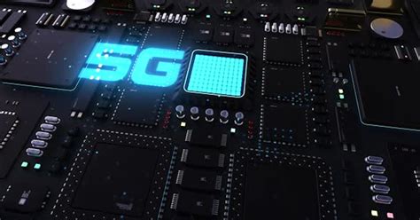 5g Header Next Generation Chip And Processor Animation Big Power Technological Breakthrough