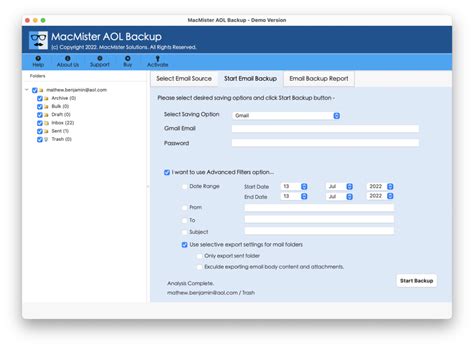 How To Export AOL Email Folders To Gmail On Mac Windows