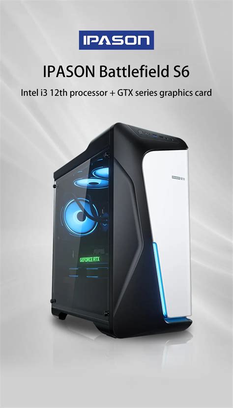 Ipason Desktop Computer Gaming Pc I3 12100 H610 4 Cores 8 Threads Ddr4