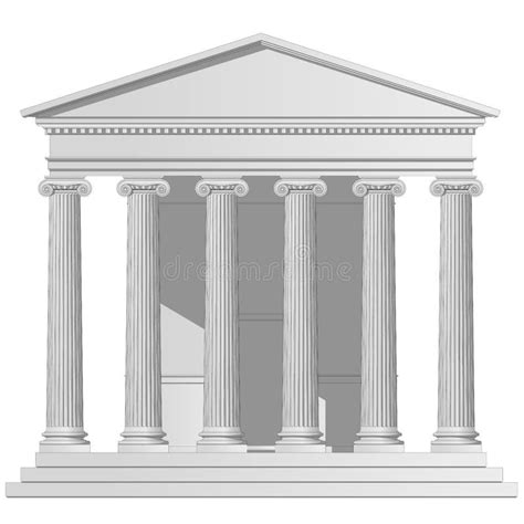 Temple Ionic Stock Illustration Illustration Of Architecture 13553310