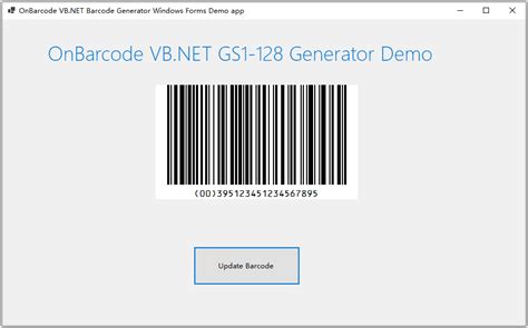 Vbnet Gs1 128 Ean 128 Generator Generate Create Barcode Ean 128
